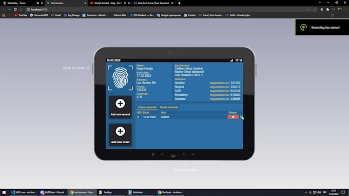 Design and develop custom ui, web page for ragemp fivem altv by Pazzi0 | Fiverr