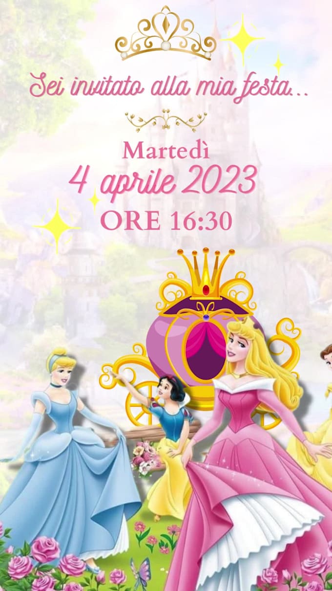 Create the graphics for your disney princess themed party by ...