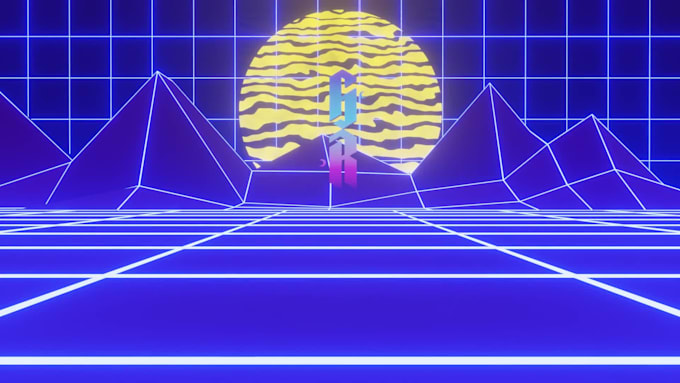 Do a 80s style logo 3d model and animation by Danielzu96 | Fiverr