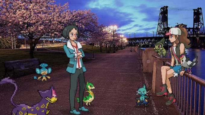 Design pixel art pokemon trainer character sprites pokemon anime sprite ...