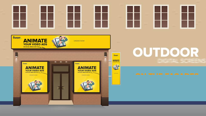 Animate video ad to digital billboard, led display, screen, banner by ...