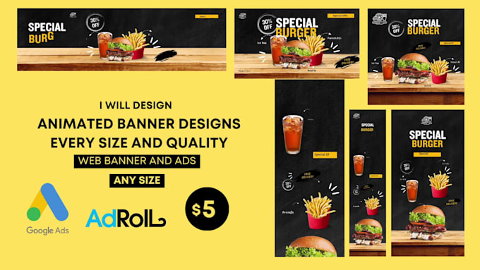 Create animated gif banner, html5 banner by Hniffmuhammad | Fiverr