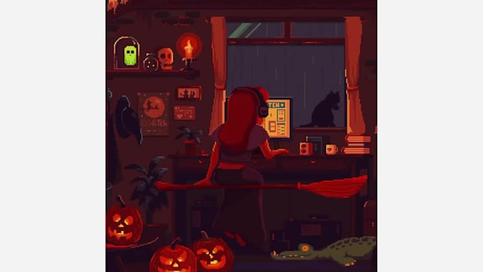 Do custom pixel art animation, character design, gifs, backgrounds ...