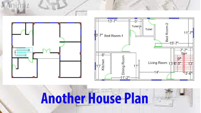 Draw your architectural floor plan in autocad by Muhtasin459 | Fiverr