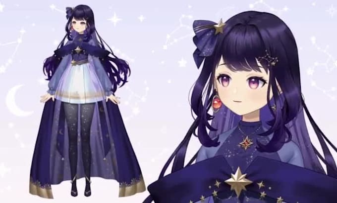 Design and rig live2d character vtuber rigging reference sheet live2d ...