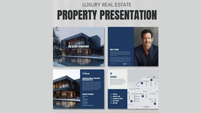Design real estate presentation, property listing pitch deck with ...