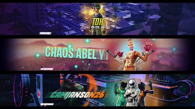 Professional design you a fortnite youtube banner by Robertpetre | Fiverr
