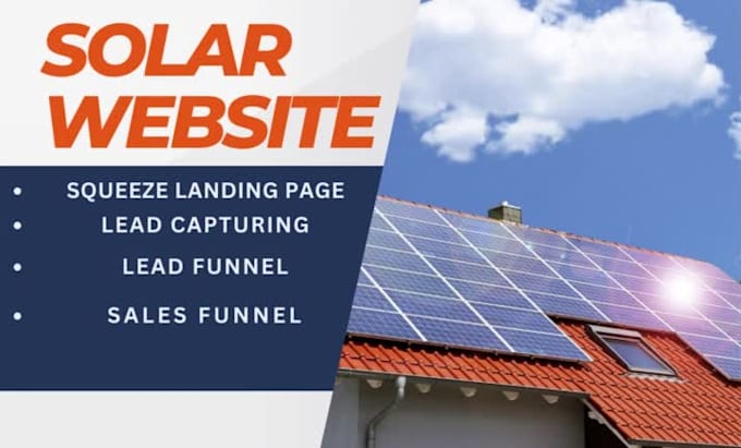Design a responsive solar energy website, solar landing page, leads ...
