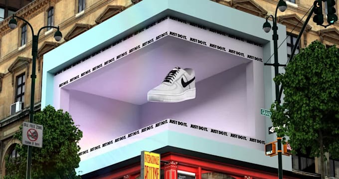 Render 3d billboard animation, 3d anamorphic animation, cgi ads, 3d ads ...