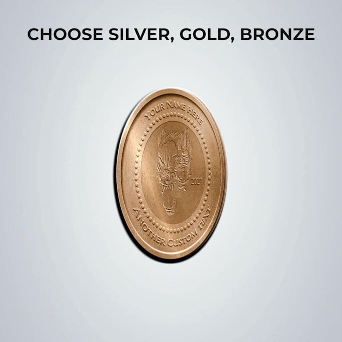 Create nft animated 3d coin with your text and logo by Lizmartinmusic ...
