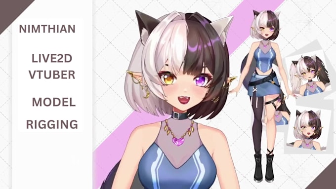 Draw and rig live2d vtuber model, live2d rigging, pngtuber model, 2d avatar
