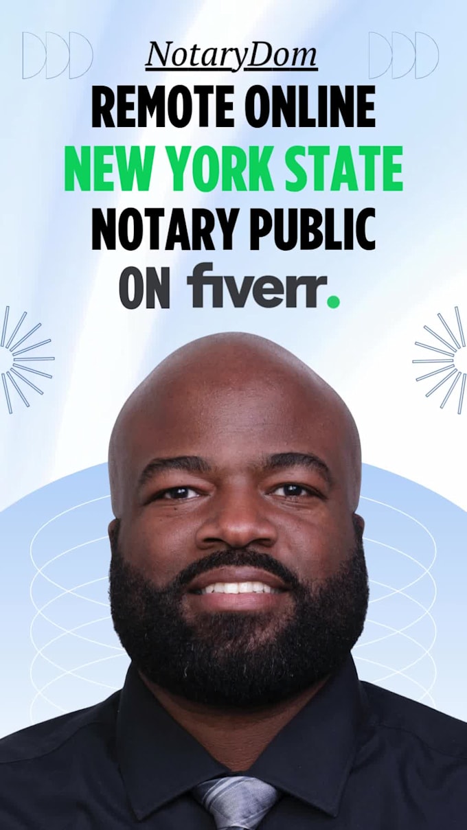 Be your new york remote online notary public by Notarydom | Fiverr