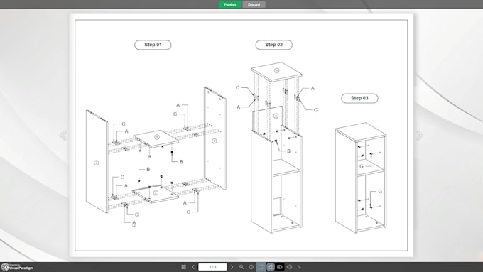 Create detailed step by step furniture assembly instructions by ...