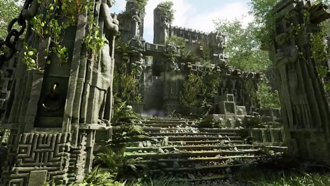 Make 3d game environment 3d background 3d landscape in blender unreal engine by Ilyeond | Fiverr