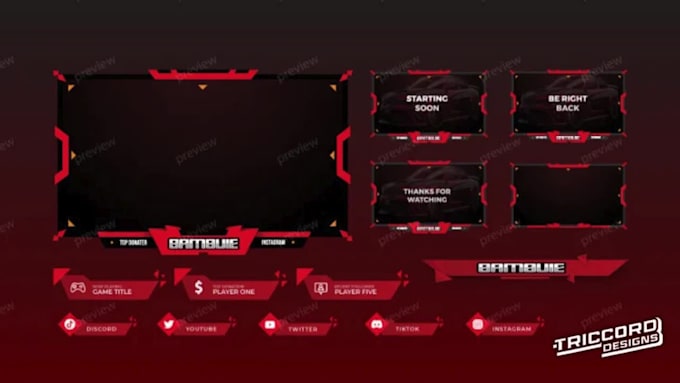 Design the eye catching custom overlays for stream by Tricorddigital ...