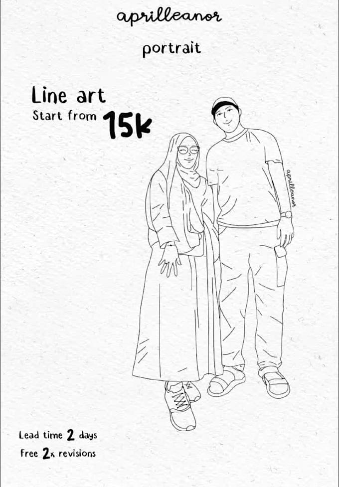Create photo to line art portrait illustration within 24 hours by ...