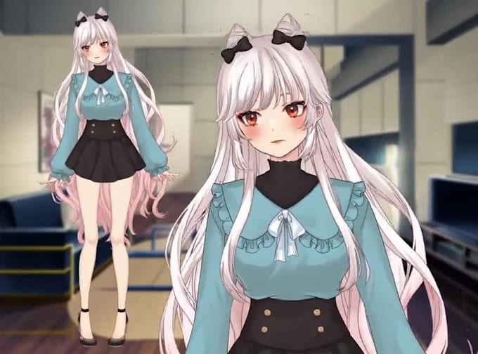 Draw and rig 2d vtuber model, live2d model, 2d anime vtuber and 2d ...