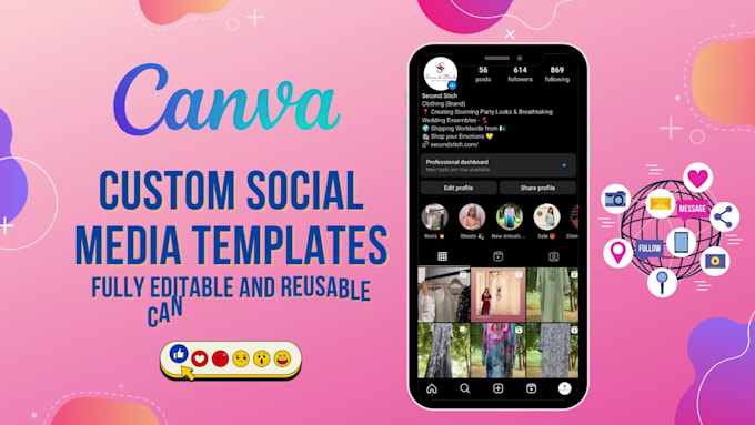 Create fully editable canva templates for social media posts by ...