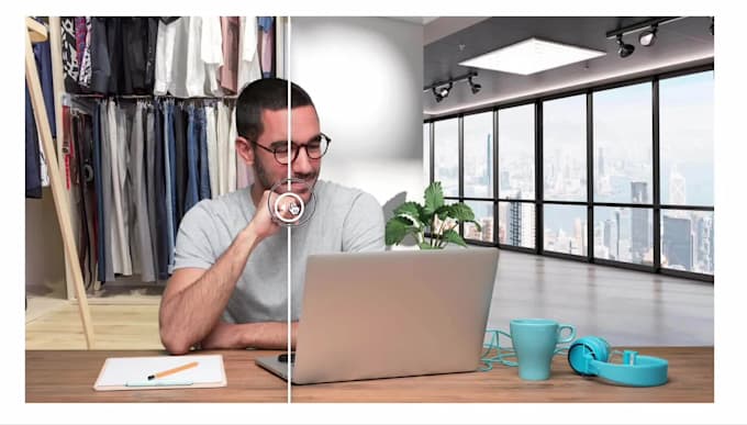 Design a virtual office background for video streaming by Sherover1 ...