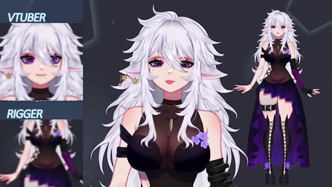 Design anime live2d vtuber model rig live 2d vtuber vtube studio 2d ...