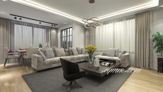 Photo realistic interior rendering by Aynurakin | Fiverr
