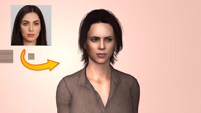 Create 3d animated portrait from your photo by Kristinj1 | Fiverr