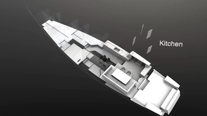 Faire une animation de yacht 3d, conception de yacht, animation de ...