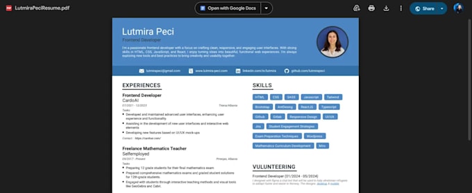 Develop a modern and responsive personal portfolio website by Lutmira ...