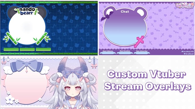 Create custom vtuber just chatting twitch stream overlay by Pockythief ...