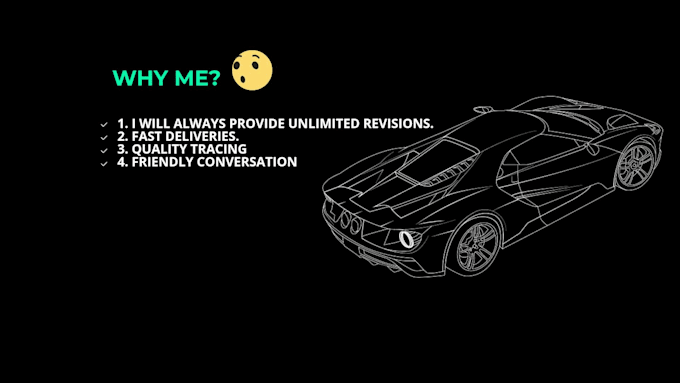 Drawn vector line drawing, manual, car line by Vectorsadeepa | Fiverr