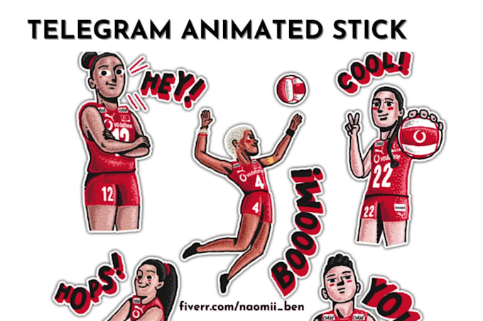 Design telegram animated stickers meme sticker emoji stickers for ...