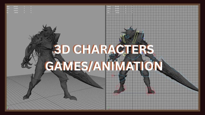 Model and create custom 3d character for game and animation weapon armor mmd vfx by Bigrhom | Fiverr