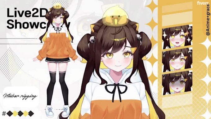 Design and rig live2d vtuber, 2d vtuber model,live2d design, vtube studio
