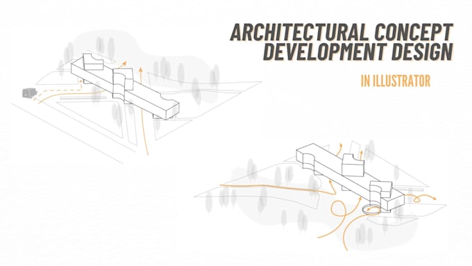 Create architectural concept development design in illustrator by ...