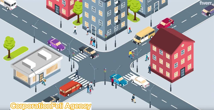 Create a customized 3d isometric video animation by Corporationfeli ...