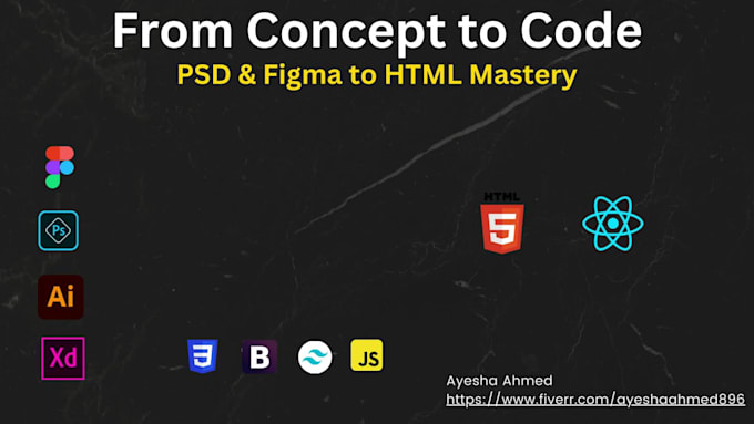 Convert psd and figma to html css with front end frameworks by ...