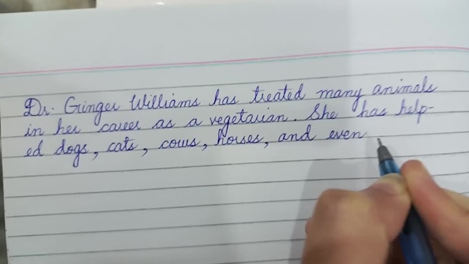 Write letters, cards, and notes in cursive handwriting by Huda_kazm1 ...