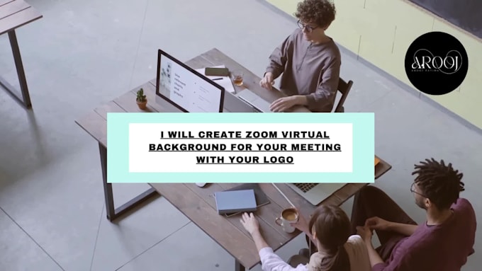 Create zoom virtual background with your logo by Aroojjfatimahh | Fiverr