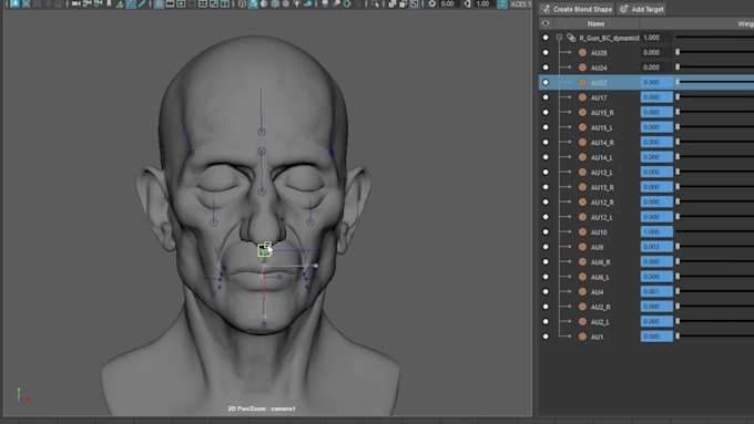 Realistic 3d character rigging facial rig with lip sync for animation ...