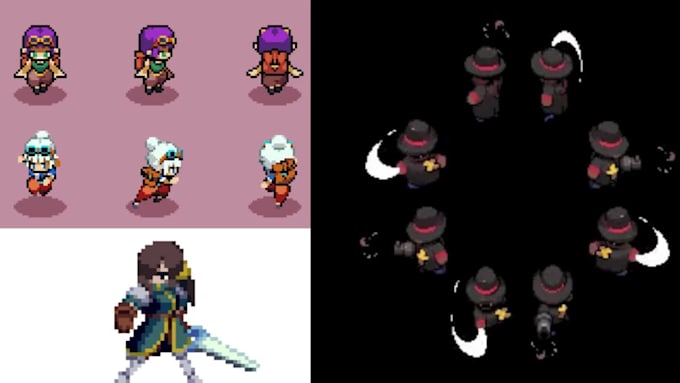 Create pixel art character sprite 2d game character pixel art ...
