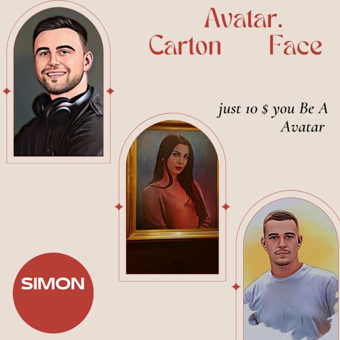 Draw avatar cartoon portrait by Simon1v | Fiverr