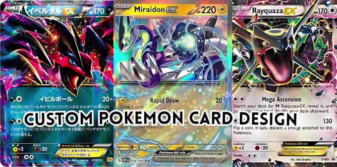 Design custom 2d cards for trading card games, pokemon tcg cards, board ...