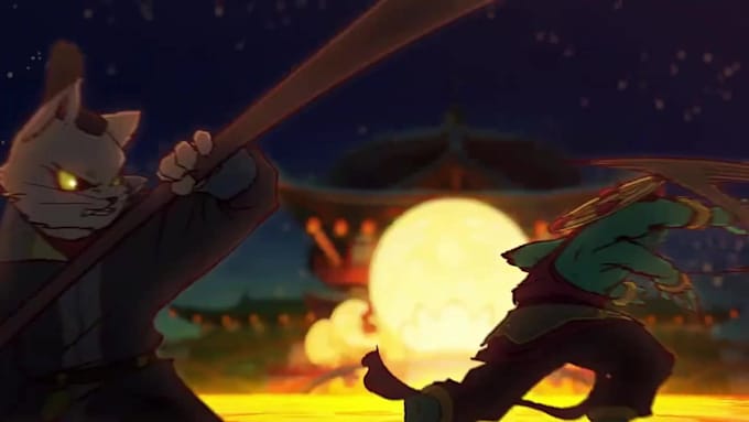 Design you 2d cartoon fighting animation ,anime style , cartoon comics ...