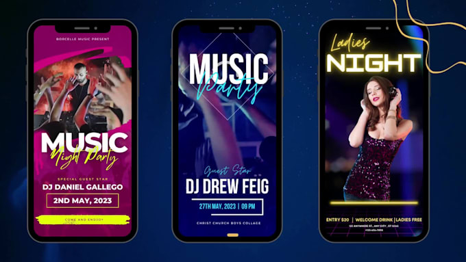 Create animated motion graphics video party, event club, promo video ...