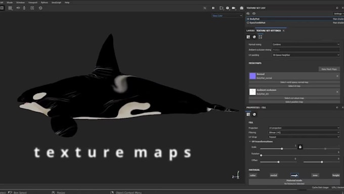 3d wild aquatic model, clean retopology with bake textures for game and ...