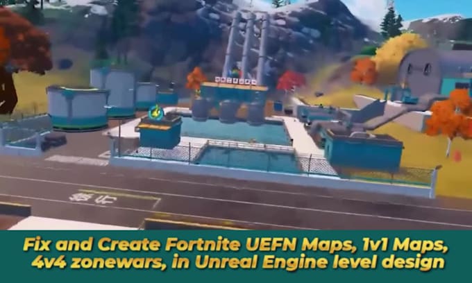 Fortnite uefn maps 1v1 creative maps 4v4 zonewars in unreal engine level design by Geruizz | Fiverr