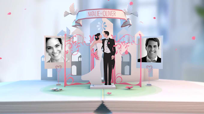 Create your wedding album in 3d by Smartanimationz | Fiverr