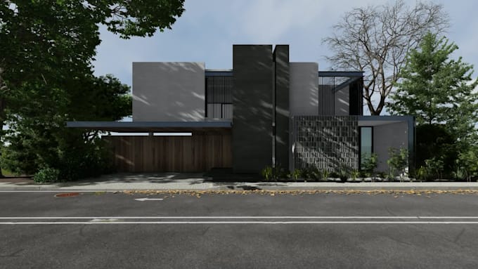 Create front elevation exterior 3d modeling rendering, and animation with lumion by Nadiralitv ...