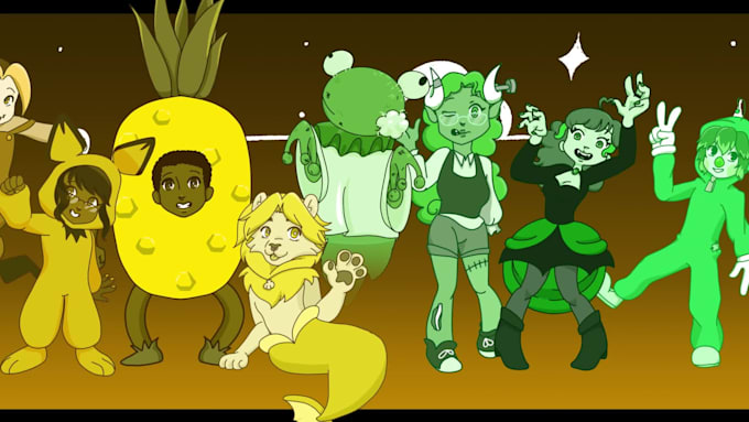 Create an animated character loop by Curlyspector | Fiverr