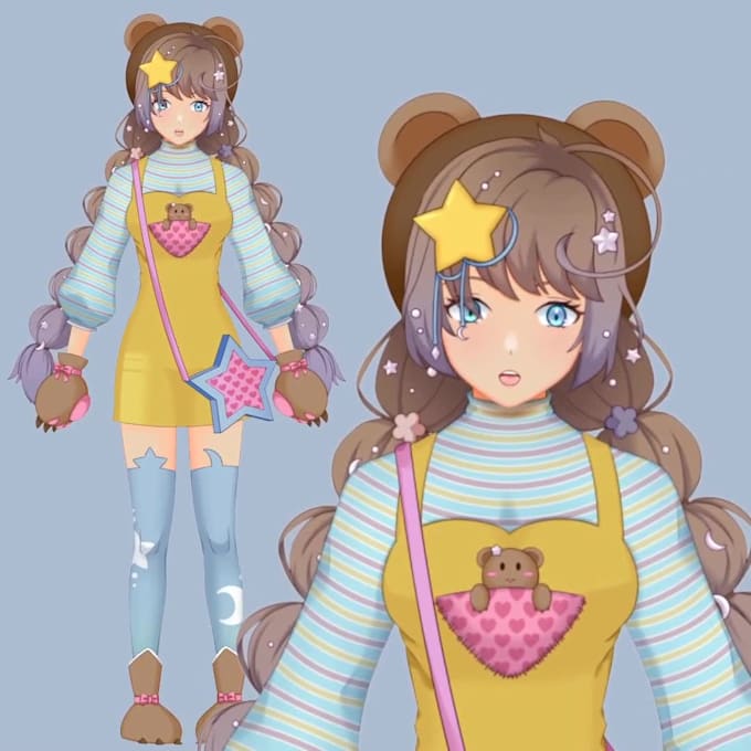Draw and rig vtuber model, live2d model, facerig, 2d vtuber by ... Draw and rig vtuber model, live2d model, facerig, 2d vtuber by ...